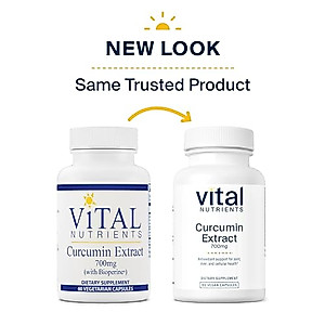 Vital Nutrients Curcumin Extract 700mg | Vegan Curcumin Supplements with Black Pepper Extract | Antioxidant Support for Joint, Liver, and Cellular Health* | Gluten, Dairy, Soy Free | 60 Capsules
