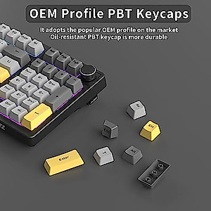 NACODEX AK992 99 Key Hot Swappable RGB Gasket Mount Keyboard | 4000mAh Bluetooth /2.4G /Wired PC Gaming Custom Keyboard with Volume Knob | OEM PBT Keycaps(Starry Night)