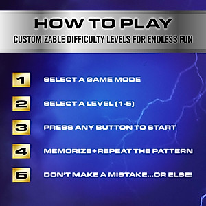 Paladone Reflex Shocking Memory Game - Electronic Memory Game with a Shock | Amazon Exclusive