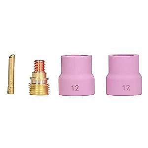 TIG Welding Accessory, Standard Design 4Pcs Welder Ceramic Nozzle Copper Wide Application Easy Installation Durable for 25 Water Cooled Weld Gun