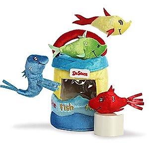 Aurora® Whimsical Dr. Seuss™ Dr. Seuss Fish Playset Stuffed Animal - Magical Storytelling - Literary Inspiration - Multicolor 8 Inches