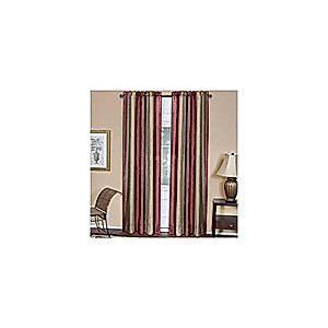 Ombre Panel Light Filtering Semi-Sheer Window Curtain - 84 Inch Length, 50 Inch Width - Burgundy- Light Filtering Soft Polyester Drapes for Bedroom Living & Dining Room by Achim Home Decor