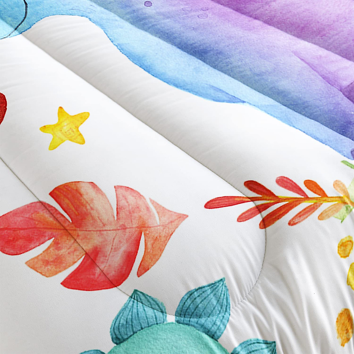 CVHOUSE Dinosaur Bedding Set,Dinosaur Comforter,Dinosaur Comforter Set Twin,Microfiber Quilt Set with 1 Comforter and 2 Pillow Cases- 3 Piece