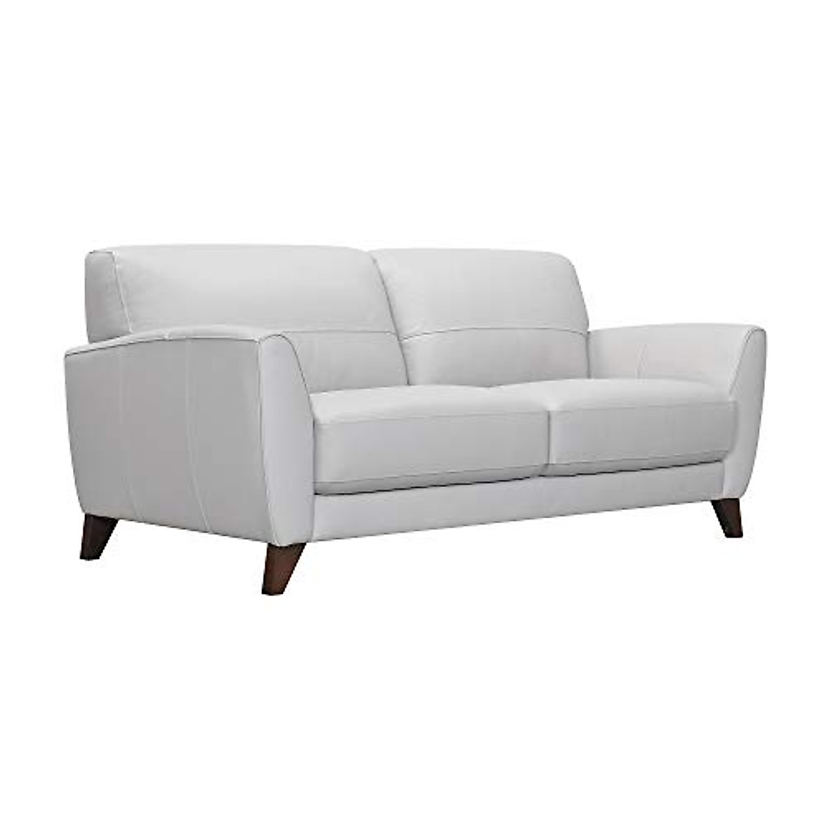 Armen Living Jedd Leather Sofa, Dove Grey