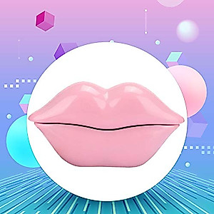 CHENJIEUS Lip Telephone, Advanced Home Telephone, Interesting Mouth Lip-Shaped Telephone, Electroplating Wire Phone Home Decoration, for Families House Phone (Pink)
