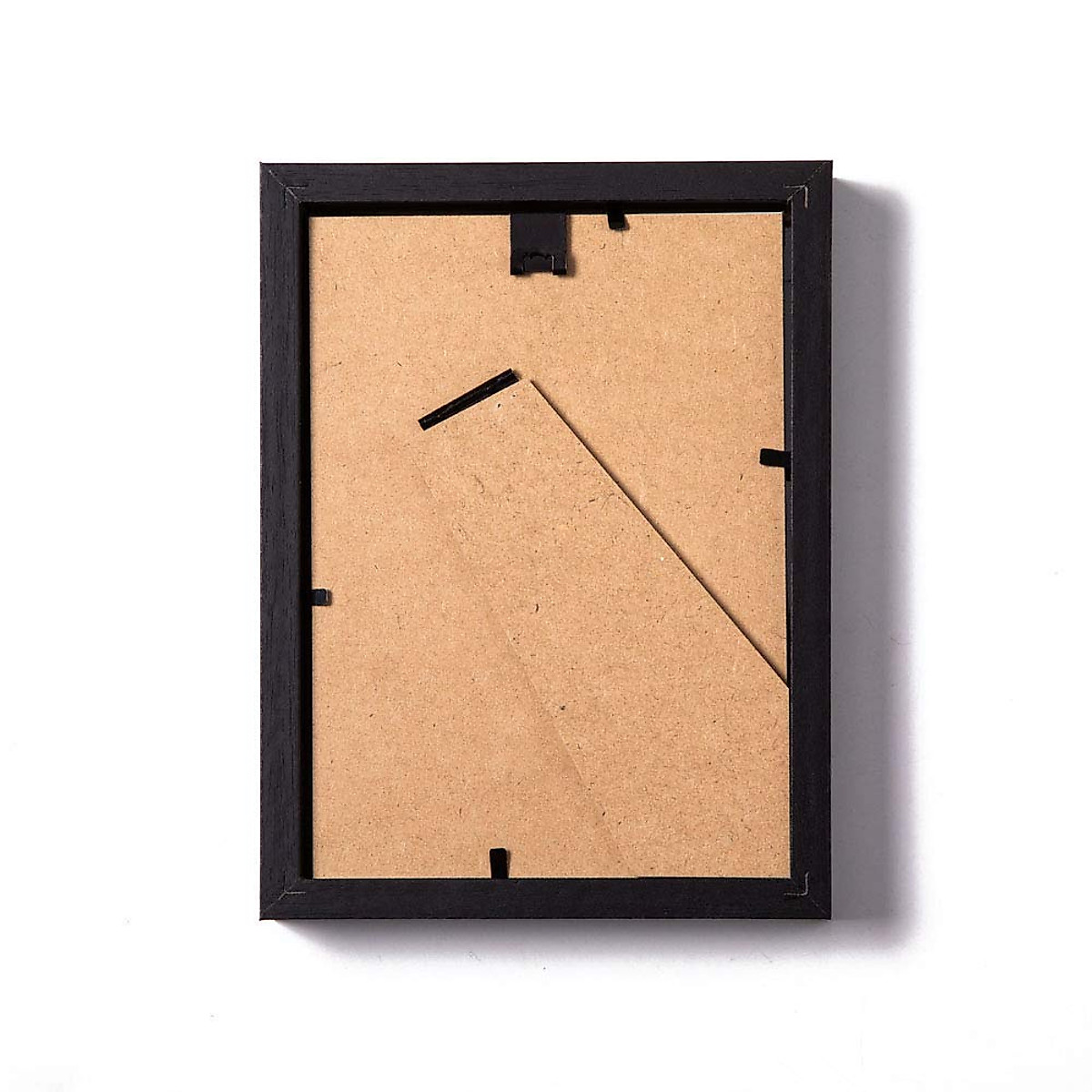 Muzilife 5x7 Shadow Box Frame 2-Pack Wood 3D Picture Frame with Glass Cover Display Case for Wall-Hanging or Free-Standing Picture Showcase, Black