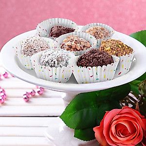 600 count Icing Design Mini Cupcake Liner Baking Cups Paper Small Candy Cups Making Supplies White Baking Cupcake Liner Supplies Holiday Muffin Chocolate Making Wrappers Liner Supplies Candy Paper