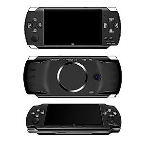 DesirePath Handheld Game Console, Portable Video Game Console, 8GB 4 inch Screen 10000 Classic Games Handheld Video Game Player Support Multiple Game formats, Black