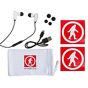 Wireless Earbuds, Tags 2.0 by Outdoor Tech, Bluetooth Sweatproof In-Ear Headphones - White