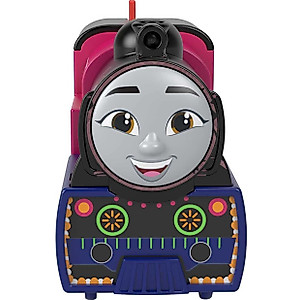 Fisher-Price Thomas and Friends Ashima Toy Train, Battery-Powered Motorized Engine with Cargo Car for Preschool Pretend Play