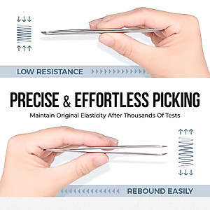 LASHVIEW Lash Tweezer, High Precision Stainless Steel Volume Eyelash Tweezers, Eyelash Extension Tweezers for Profissional Grafting lash Extension, LT02