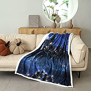 Fleece Blanket Throw Blanket for Couch Harry Gifts Fuzzy Cozy Sherpa Soft Blankets, 50x60 in