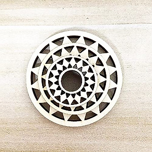 Nwsrayu 15 pcs 3 sizes Wood Crystal Ball Stand for 30 - 150 mm Sphere, Wooden Mini Sphere Holder, Crystal Ball Display (5S+5M+5L)