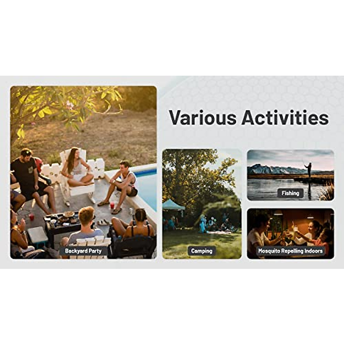 Nitecore EMR30 Portable Mosquito Repeller for Outdoor, 20 ft Protection Zone, Rechargeable Ultrasonic with 10 Repellent Mat and Nitecore Sticker