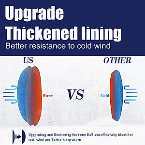 Metog Unisex Foldable Ear Warmers knits Winter EarMuffs Black