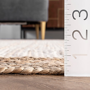 nuLOOM Eleonora Casual Jute Area Rug, 6x9, White