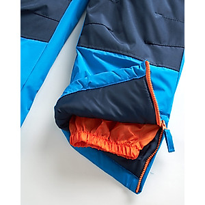 Wippette Boys’ Snowsuit – Waterproof Insulated Fleece Lined Jumpsuit – Winter Pram Snowmobile Ski Suit Coveralls (18M-7), Size 7, Blue