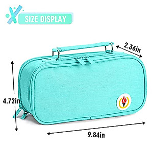 Cute Pencil Case, Large Capacity Pencil Cases for Adults, Large Pencil Case Aesthetic Pencil Pouch, Pencil Case Organizer Green School Supplies for Girls Boys