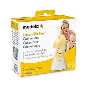 Medela PersonalFit Flex Replacement Connectors, 2 per Pack, Compatible with Freestyle Flex and Pump in Style with MaxFlow Breast Pumps, Authentic Spare Parts