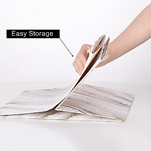 Yerpkefey 11.8" Large Gift Bags，Square Reusable Gift Bags Large for Birthday Wedding Christmas Presents Doll (White Gold)