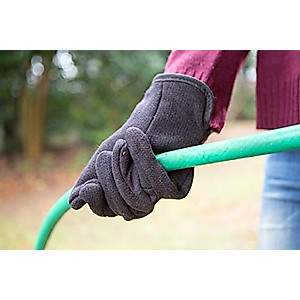 G & F 4414L-DZ Brown Jersey Winter Work Gloves with Red Fleece Lining, Large, 12-Pair