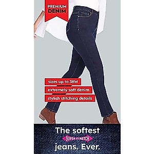 Woman Within Women's Plus Size Perfect Denim Capri with Button Trim - 22 W, Light Wash Blue