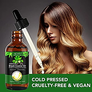 Castor Oil for Hair Growth,Eyelashes And Eyebrows,Jamaican Black Castor Oil,Natural Cold Pressed Hair Treatment Oils,Organic Hair Oil for Dry Damaged Hair,Skin And Nails,2.02 Fl.Oz