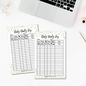 Newborn Baby Log Tracker Journal Book, Infant Daily Schedule, Feeding Food Sleep Naps Activity Diaper Change Monitor Notes For Babies, Mommy Nursing or Breastfeeding Record Tracking Chart 50 Sheet Pad