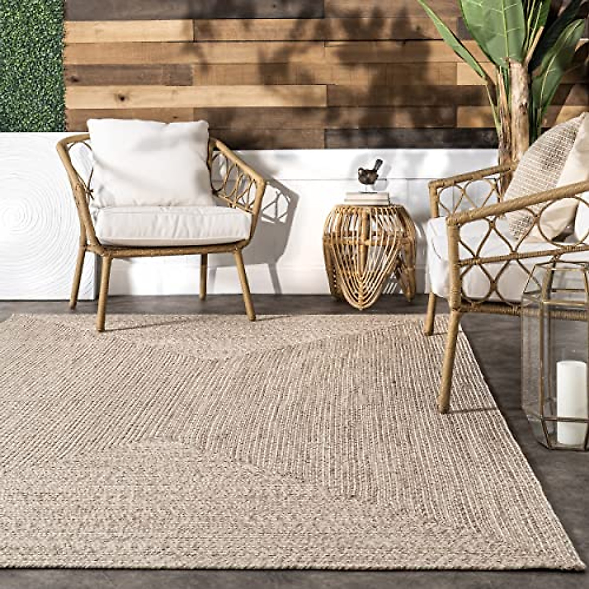 nuLOOM Wynn Braided Indoor/Outdoor Area Rug, 10' x 14', Tan