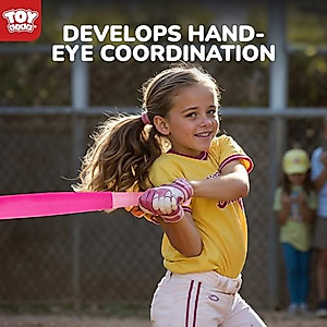 TOY Life Tball Set for Kids 3-5 T Ball Set Baseball Tee Toddler Girls T Ball Sets for Kids 5-8 Tball Bat Tee Ball Sets for Kids 3-5 Tball Set for Toddlers Outdoor Toddler Toys 6 T-Balls Glove