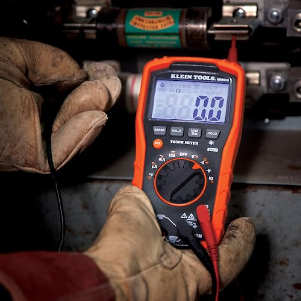 Klein Tools MM600 Multimeter, Digital Auto-Ranging, AC/DC Voltage and Current, Temperature, Frequency, Continuity, More, 1000V