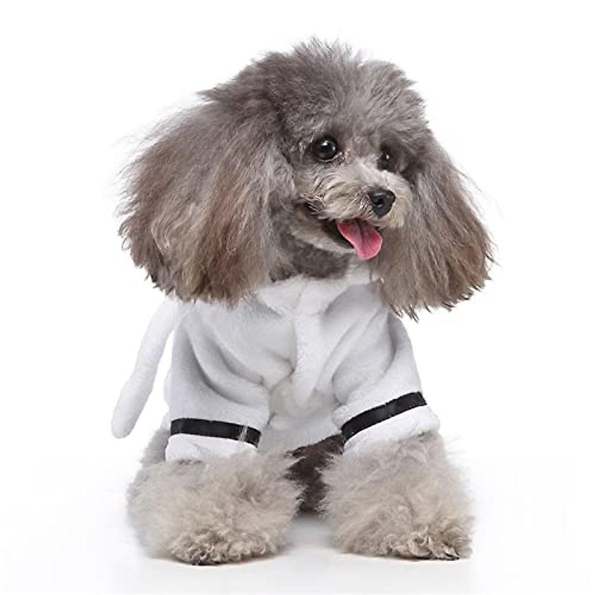 TTBDWiian Dog Close Medium Hotel Nightgown Bathrobe Dog Pajamas Clothes Bath Bathrobe Towel Pet Pet Cat Pet Clothes (White, Small)