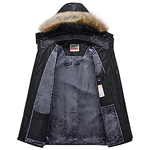 WULFUL Men's Waterproof Ski Jacket Warm Winter Snow Coat Mountain Windbreaker Hooded Raincoat