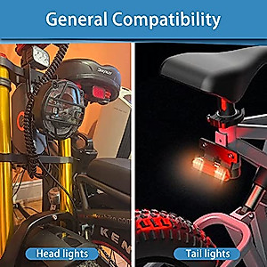 baluoqi 1T2 Y-Splitter Extension Wire with Julet Type 2pin Connector for Bike Headlight Cable in eBike Conversion Kits (2pin, 7" in Length)