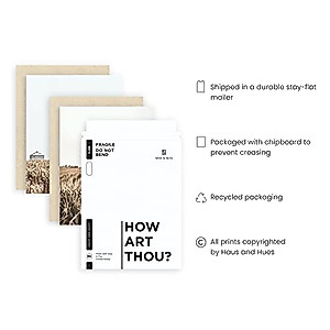 HAUS AND HUES Highland Cow Art and Farmhouse Wall Decor Cow Wall Art and Farmhouse Prints Unframed, Cow Painting, Cow Prints Wall Art, Farm Pictures Wall Decor, Cow Wall Décor