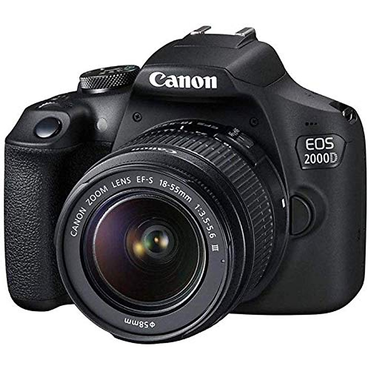 Canon EOS 2000D Rebel T7 Kit with EF-S 18-55mm f/3.5-5.6 III Lens + Accessory Bundle + Inspire Digital Deals Cloth