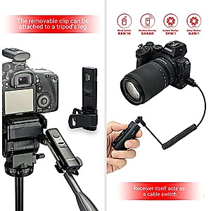 PROfezzion [164'] Wireless Shutter Release Remote Control for Nikon Z6 Z7 Z7II Z6II Z5 D750 D780 D7500 D7200 D5600 D5500 D5300 D3300 D3200 D610 Camera, Radio Control Shutter Release with AAA Battery