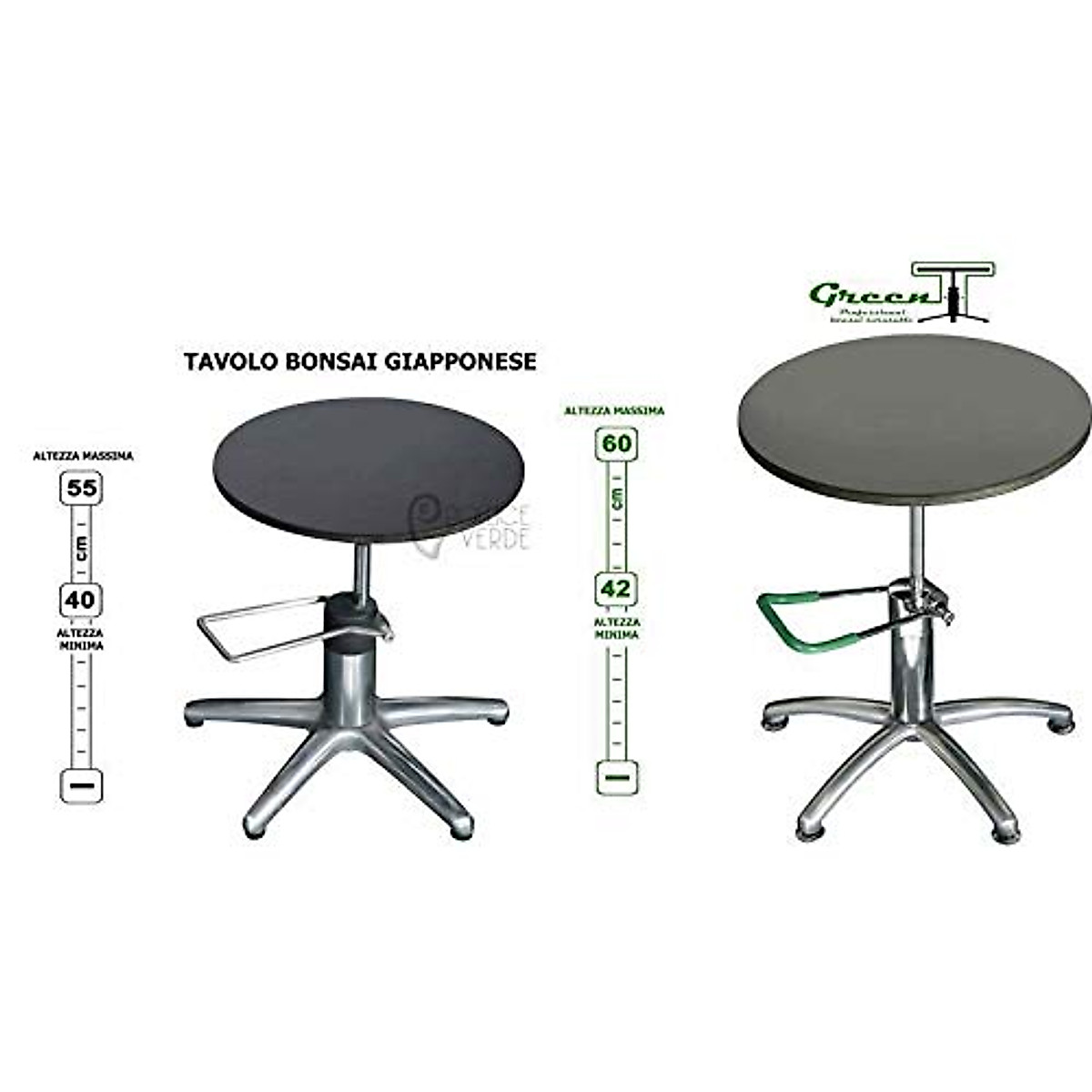 Pollice Verde Green T Basic - Professional Bonsai Turntable - Round