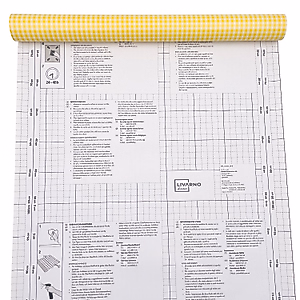 Yifely Yellow & White Checkered Plaid Furniture Paper Self-Adhesive Shelf Liner Base Cabinet Decor 17.7 Inch by 9.8 Feet