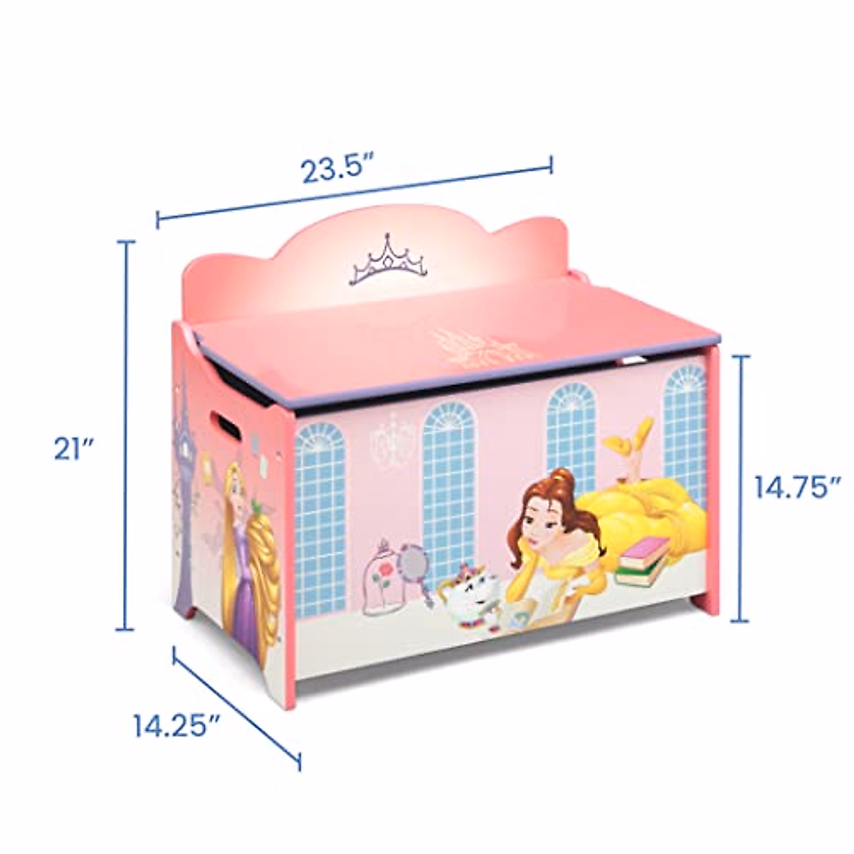 Delta Children Deluxe Toy Box, Disney Princess