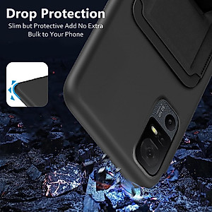 Case for Lively Jitterbug Smart4 / Lively Smart 4 /TCL 40XL / TCL 40T Case with Tempered Glass Screen Protector Folding Kickstand/Stand Card Holder/ Slots Wallet Shockproof Protective Case - Black