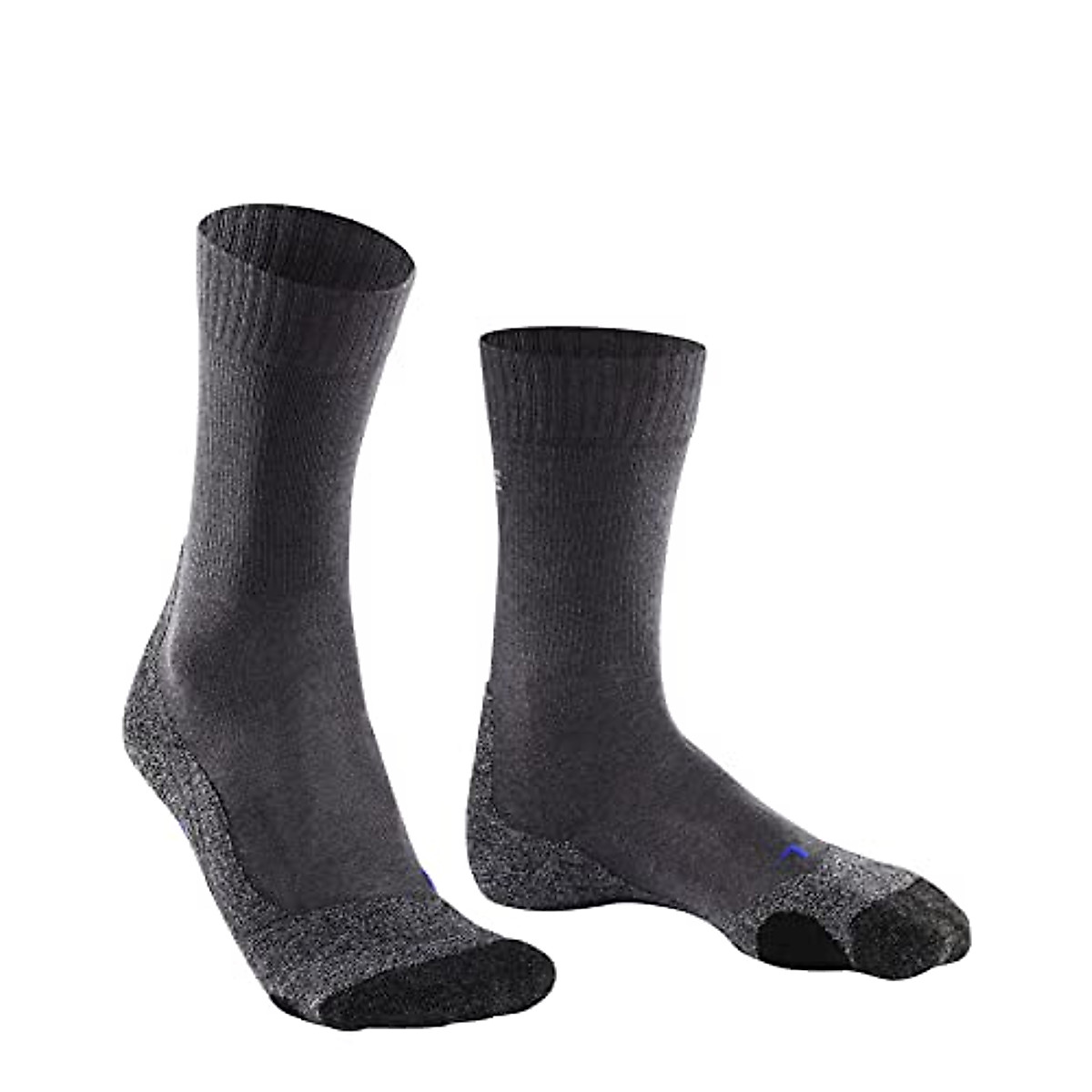 FALKE Women's TK2 Explore Cool Hiking Socks, Mid Calf, Medium Padding, Breathable Quick Dry, Cooling, Lyocell, Grey (Asphalt Melange 3180), 5-6, 1 Pair