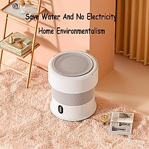 RUVSUN Mini Washer and Dryer, Washer Machine, Small Washing Machine, Small Washing Machine Fully Automatic Wash-Off Dual-Purpose Mini Washing Machine, Suitable for Bathrooms