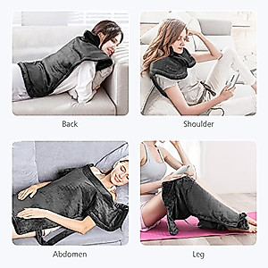 Heating Pad for Back Pain Relief,Heat Pads for Neck and Shoulders,Electric Back Heated Wrap,Large Heating Pad,Electric Heated Pads with Auto Shut Off,3 Temperature Levels,Black,Gifts for Mom, Dad
