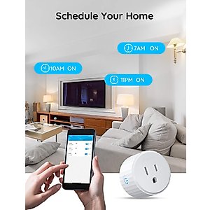 Govee Smart Plug, WiFi Outlet Compatible with Alexa and Google Assistant, Mini Smart Home Plugs with Timer Fuction & Group Controller, No Hub Required, ETL & FCC Certified, 2.4G WiFi Only (1 Pack)