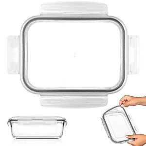 Razab 1860ML (8 Cups/ 63 Oz) Glass Food Storage Container - LID Only