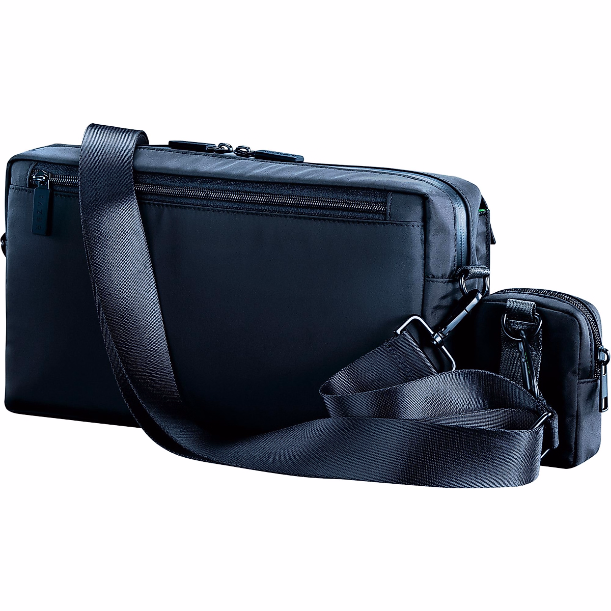Razer Xanthus Crossbody Bag: Fits Kishi, Steam Deck, Nintendo Switch - Water-Repellent Nylon - Detachable Earphones Mini Pouch - 3 external & 3 internal pockets - Detachable Shoulder Strap