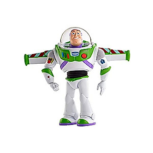 Toy Story Ultimate Walking Buzz Lightyear, 7 in Tall Figure with 20+ Sounds and Phrases, Walking Motion and Expandable Wings, Gift for Kids 3 Years and Older with Expandable Wings