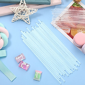 200 Pieces Acrylic Lollipop Sticks Cake Pops Sticks Candy Sticks Treat Sticks for Wedding Halloween Christmas Candy Cake Pops Cupcake Toppers Chocolate Cookie Dessert(Clear, 6 Inch)