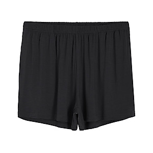 Latuza Women's Soft Viscose Tank Top Shorts Summer Pajamas Set XL Black